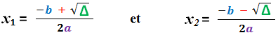 Signe d' un polynôme du second degré ( en fonction du discriminant )