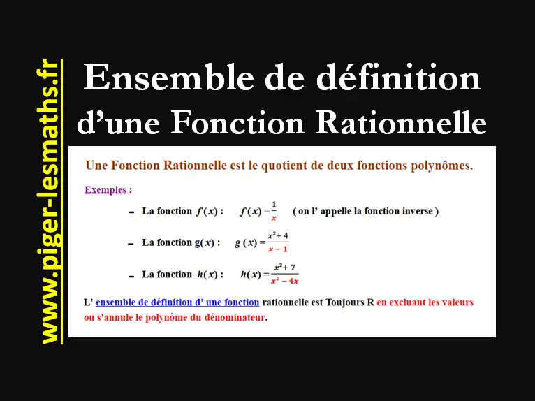 Exemple D`une Étude Complète D`une Fonction Rationnelle – IAHPB